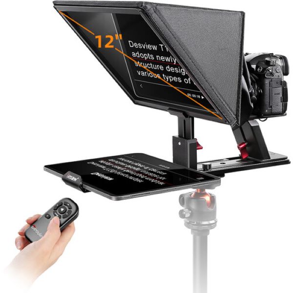 Desview T12S 12.9" Portable Teleprompter for Smartphone/Tablets with ...